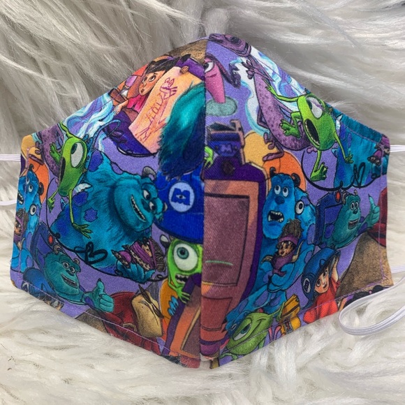 Hand Crafted | Accessories | Monster Inc Face Mask Reversible | Poshmark